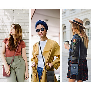 SNUG STAR Multi-purpose Card Holder Wallet-RFID Blocking,Lightweight Zipper Pocket Crossbody Bag with Touch Screen Purse for Most iphone Cell phones (Marble white)