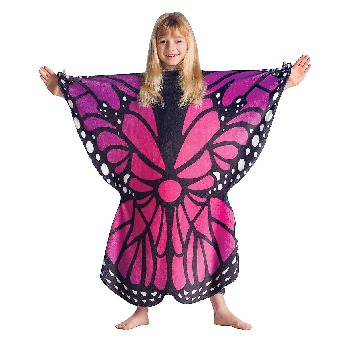 FLORIANA Children's Wearable Butterfly Blanket Throw Blanket, Purple 25" x 32" -Alias 638370572597295917