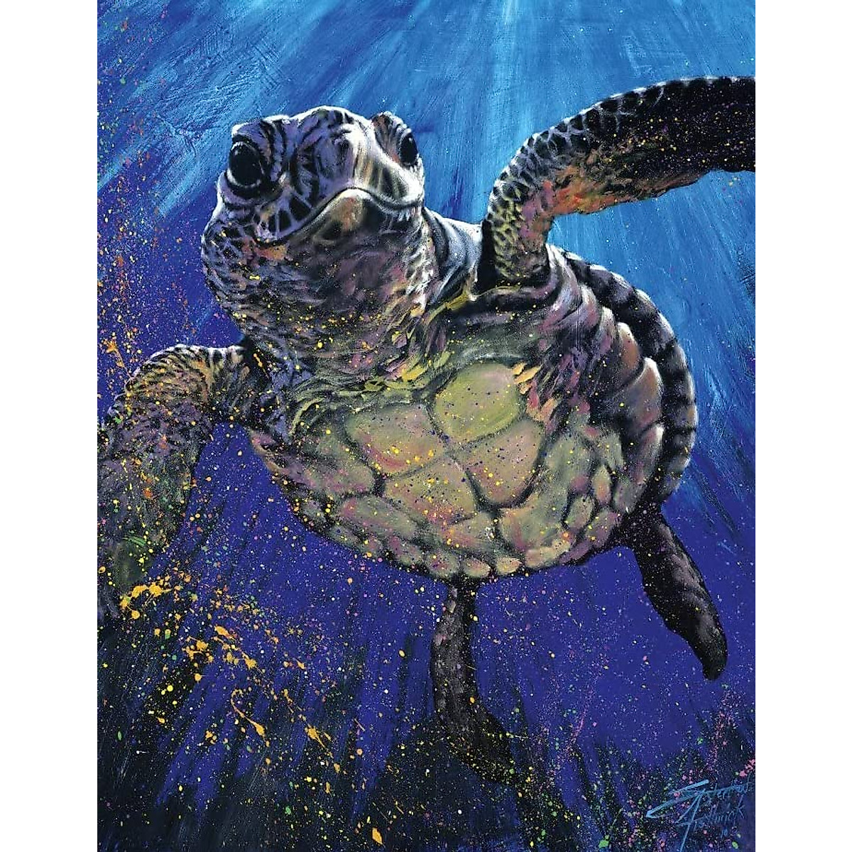 60x80 Blanket Comfort Warmth Soft Plush Throw for Couch Sea Turtle Fine Decorative Animal