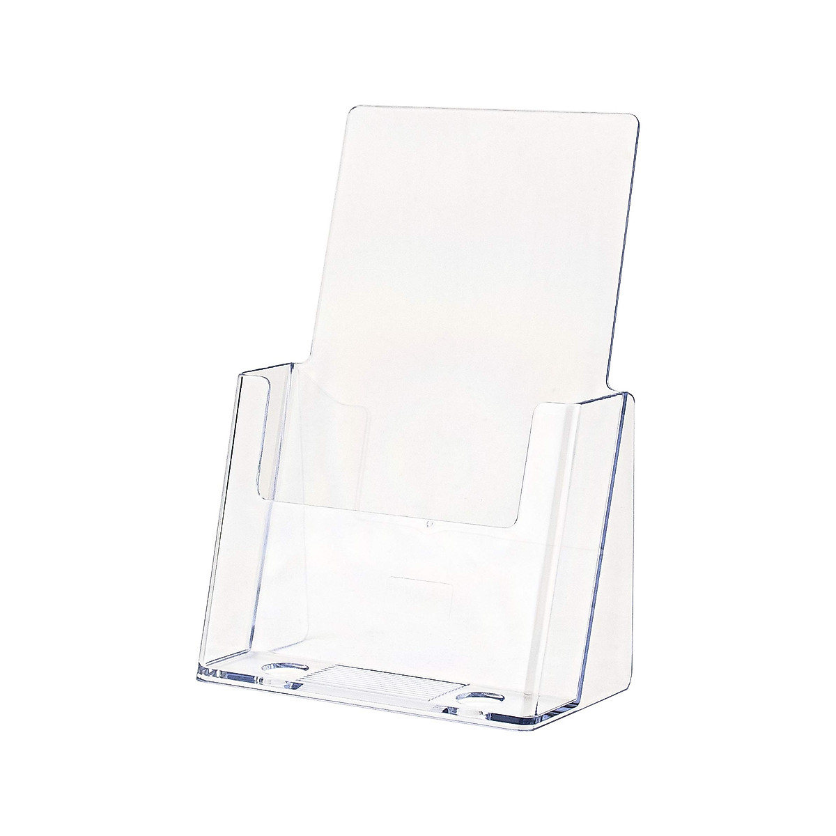 Marketing Holders Brochure Holder for 6" Bifolds Clear Acrylic Countertop Literature Organizer Space Saving Slant Back Booklet Dispenser for Trade Shows Expos and Conventions