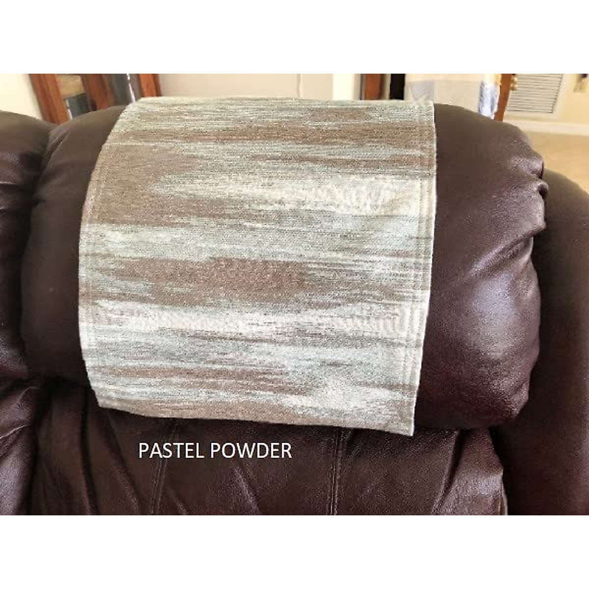 Office Chair Headrest Cover Furniture Pad Upholstery Fabric Pastel Powder Size 14Wx30L" to Protect Home Recliner Media Room Chair Theater Seating