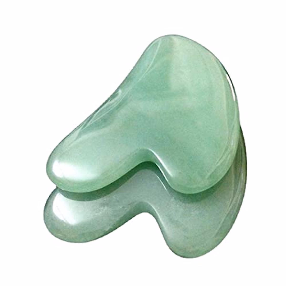 Natural Jade Stone Gua Sha Massage Board Rose Quartz Guasha Plate Jade Face Massager Scrapers Tools for Face Neck Back Body,as Shown