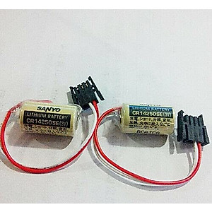 SHENYANG (2 Pack) for Sanyo CR14250SE 1/2AA 3V PLC Battery 1747-BA Backup Power Supply