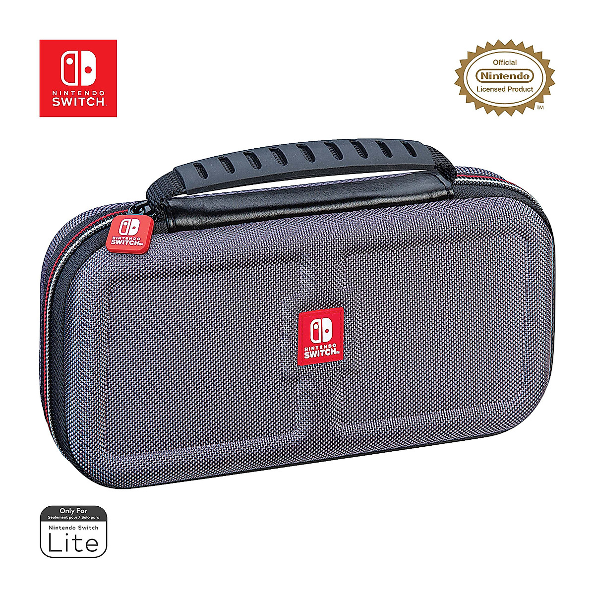 Game Traveler Nintendo Switch Lite Case - Switch Lite Carrying Case for Switch Lite, Hard Travel Case, Adjustable Viewing Stand, Bonus Game Case & Deluxe Carry Handle, Licensed Nintendo Game case