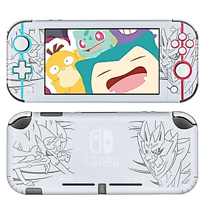 DLseego Switch Lite Skin Cool Pattern Full Wrap Skin Protective Film Sticker Design for Switch Lite-Gray