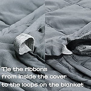 Weighted Blanket with 100% Cotton Cover, Breathable Soft Heavy Blanket, Premium Glass Beads, Good Rest and Deep Sleep for Adult, 60'x80' with 15lbs Fits 140-190lbs, Full Size, Gift for mom, Parents