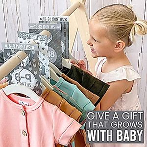 6 Hanger Dividers Baby Closet Size Dividers - Gray Closet Organizer Baby Closet Dividers, Baby Closet Organizer For Nursery Organization, Baby Essentials For Newborn Essentials, Nursery Closet Divider