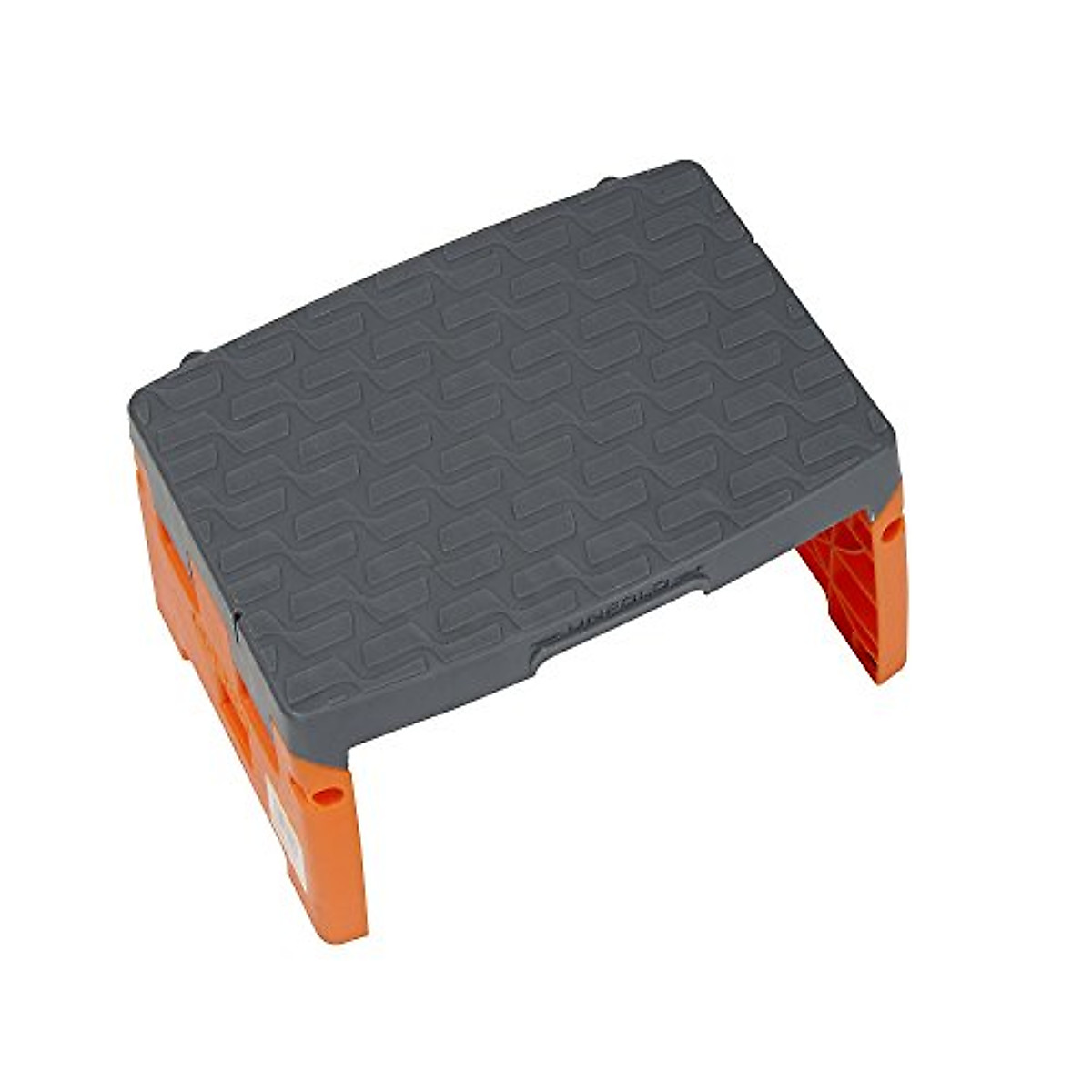 COSCO 1 Step Molded Folding Step Stool, Type 1A, Black, Orange, and Gray