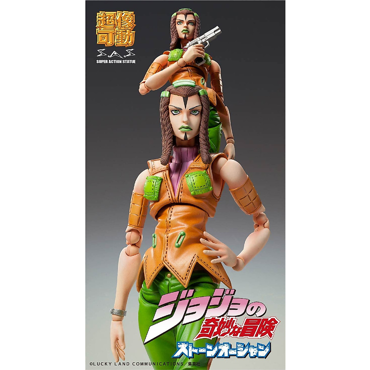 Medicos JoJo’s Bizarre Adventure Part 6: Ermes Costello Chozokado Super Action Statue Figure, Multicolor