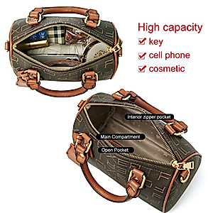 FOXLOVER Crossbody Handbags for Women, PVC Faux Leather Ladies Top Handle Handbags Satchel Bags