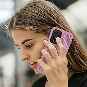 BNIUT for Samsung Galaxy A53 5G (Samsung A53 5G UW) Case: Dual Layer Protective Heavy Duty Cell Phone Cover Shockproof Rugged with Non Slip Textured - Military Protection - 6.5inch (Raspberry Pink)