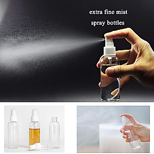 ZEJIA 40 Pack Small Spray Bottle, 2.7oz/80ml Travel Spray Bottle, Empty Fine Mist Spray Bottles, Refillable Mini Spray Bottles with Labels