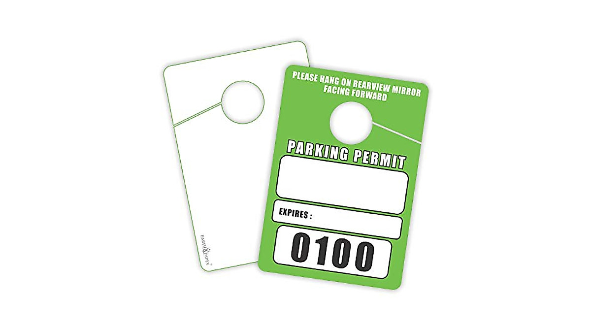 Parking Permit Hang Tags - Pack of 100 for Vehicles