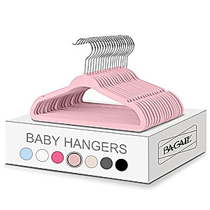 BAGAIL Pack of 100 Velvet Hangers (50 Pink & 50 BlushPink