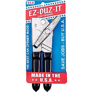 EZ-DUZ-IT Deluxe Can Opener with Black Grips (Set of 2)