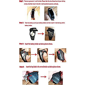 Horande Replacement Key Fob Cover Case fit for Mercedes Benz C Class CLK CLS E Class G Class Slk Class AMG C320 Keyless Entry Remote Key Fob Shell