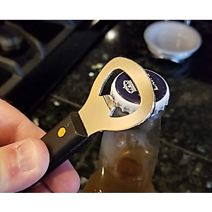 Handy Housewares Dual-Sided Handheld Can Punch/Bottle Opener - Ideal for Opening Soda Pop Caps or Beer Tops