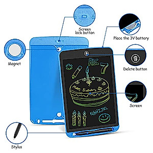 LCD Writing Tablet 10 Inch Toddler Doodle Board, Colorful Drawing Tablet, Erasable Electronic Painting Pads, Educational and Learning Kids Toy for 2 3 4 5 6 Year Old Boys and Girls Gifts(Dark Blue)