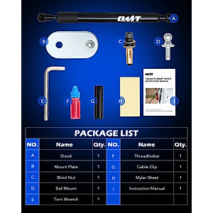 Orion Motor Tech Truck Tailgate Assist, Pickup Tailgate Lift Assist Kit, Truck Accessory Compatible with 2009 2010 2011 2012 2013 2014 2015 2016 2017 2018 2019 2020 2021 2022 Dodge Ram 1500 2500 3500