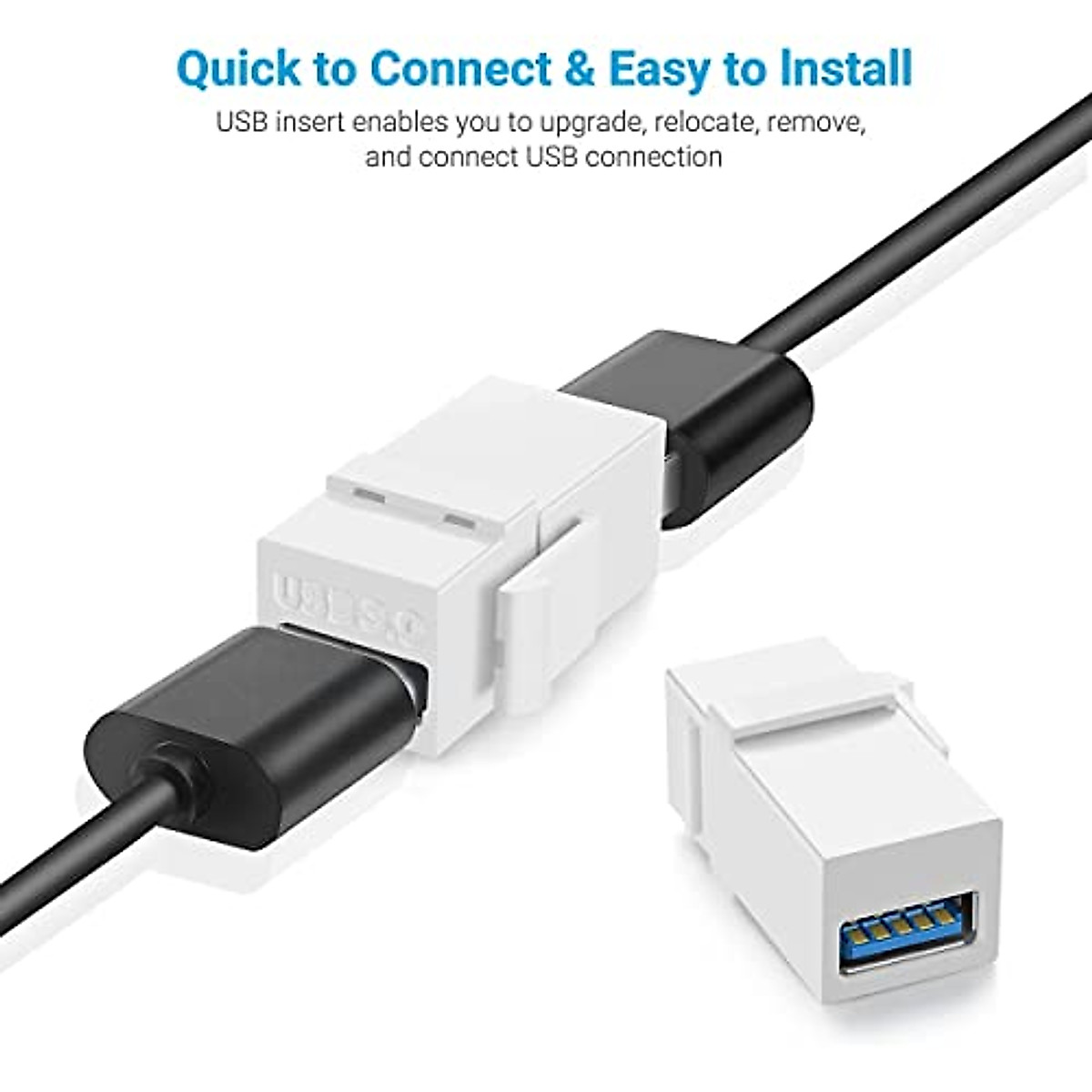 USB 3.0 Keystone Jack Inserts (5 Pack)