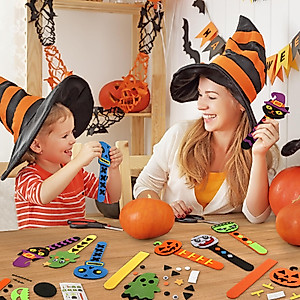 24pcs Halloween Bookmarks DIY Gifts Halloween Party Favors,Halloween Crafts For Kids Ages 4-8,Classroom Prizes Crafts Supplies,Halloween Trick or Treating Goodie,Treat Bags Gifts Fillers Bulk