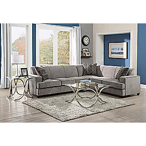 Coaster Home Furnishings Tess Sectional Sofa for Corners Grey, CO-500727
