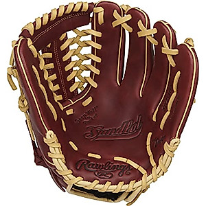 Rawlings | SANDLOT Baseball Glove | Left Hand Throw | 11.75" - Modified Trap-Eze Web, 11.75 inch - Trapeze Web - Burgundy