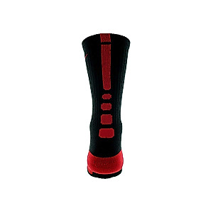 Nike Dri-FIT Elite Crew Basketball Socks Black/Varsity Red/Varsity Red Size X-Large