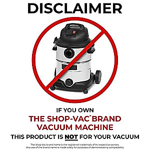 VEVA 10 Pack Premium SuperVac Vacuum Bags VF3502 Compatible with 12-16 Gallon Ridgid Wet/Dry Vacuums