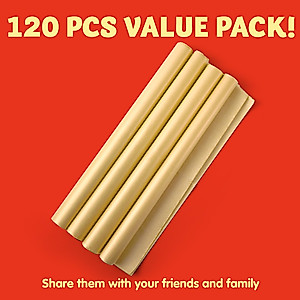 JOYIN 120 Piece Christmas Metallic Gold Tissue Paper Assortment (20" x 20" inches) Holiday Gold Gift Wrapping for Party Favors Goody Bags, Xmas Presents Wrapping Stocking Stuffers