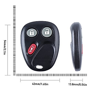 Replacement for 2003-2006 Chevrolet Tahoe Avalanche Silverado Suburban Keyless Entry Car Key That Use 3 Button FCCID: LHJ011-2 Pack