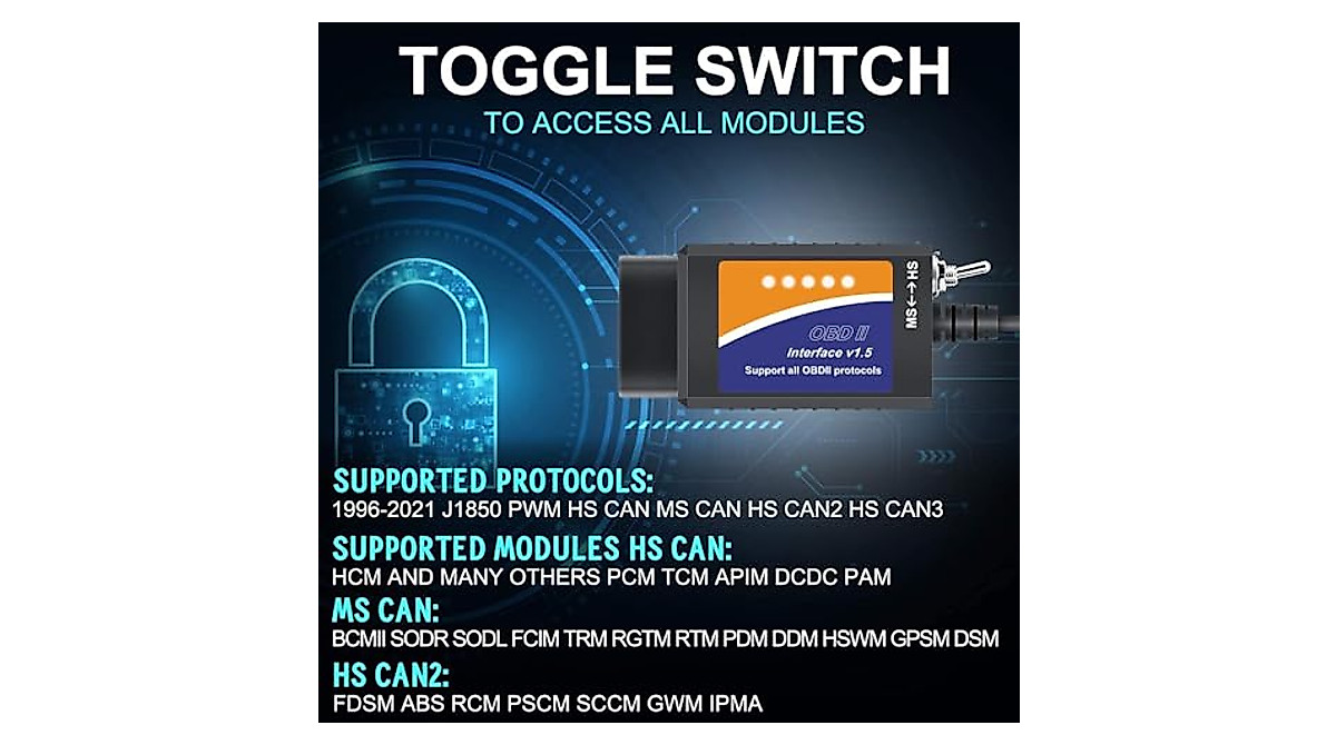 FORS-can ELM327 OBD2 USB Adapter for Windows, ELMconfig Scanner Diagnostic Coding Tool with MS ...