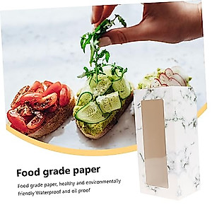 ULTECHNOVO 20Pcs Roll Packaging Box shipping box Nougat Cupcake Holders window Dirty bag Wedding Goodies bag bread box food cookie gift containers mini carton dessert container durian