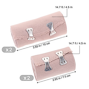 Healeved 4pcs Bges Pressure Medicals Cohesive Tape Wrap Latex- Free Hook and Foot Wrap Leg Wraps First Aid Supplies