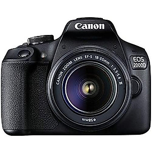 Canon EOS Rebel 2000D Camera with 18-55mm+Commander Starter Kit+Lens Filters+CASE+64Memory Cards(18PC)