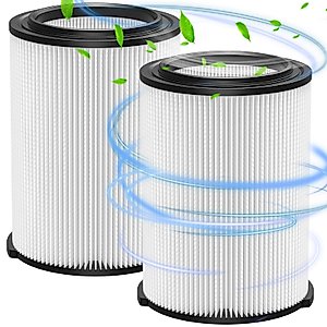 2 Pack VF4000 Replacement Filter for RIDGID, Standard Wet/Dry Vac Filter Vf4000 Compatible with RIDGID Vacs Wet Dry 5-20 Gal, 6-9 Gal Husky Vacuum & CRAFTSMAN Shop Vacuum 17816 9-17816