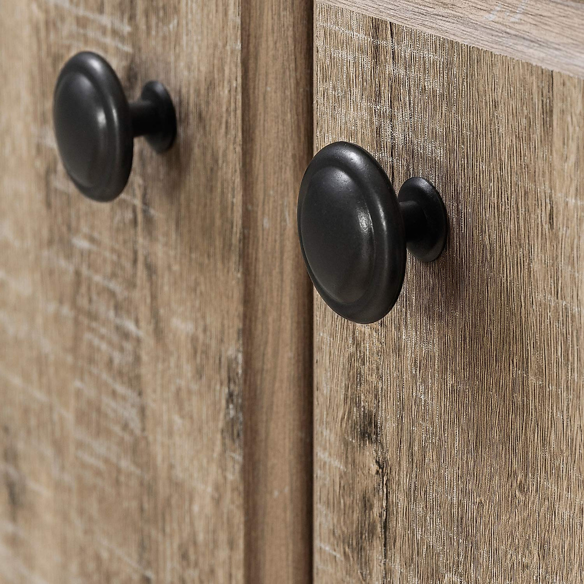 South Shore Morgan Small 2-Door Storage Cabinet-Weathered Oak