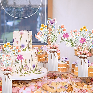 24pcs Wildflower Party Centerpieces Wildflower Baby Shower Birthday Bridal Shower Party Decorations Floral Table Centerpiece for A Little Wildflower is on the Way She is a Wildflower Party