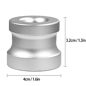 Salmue 2-Level Silver Metal Razor Stand, Portable Pedestal Base Holder