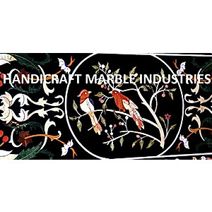 48" x 30" Inch Marble Inlay Table Bird Inlay Pietra Dura Design Rectangle Coffee Table, Accent Table, Center Table, Hallway Table, Entryway Table