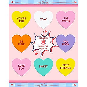 500 PCS Heart Stickers for Kids, Valentines Day Stickers Love Decorative Red Heart Stickers Labels for Teachers Classrooms Accessories Cards Envelopes Boxes
