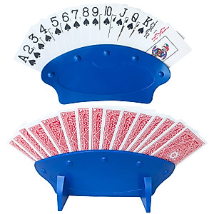 Yuanhe Card Holders for Playing Cards - 4Pack Adults Kids Seniors Canasta Cards Game Set Great for Poker Parties Family Game Nights