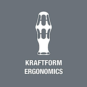 Wera 05133285001 Big Pack 900 Screwdriver Set Kraftform, Chiseldriver and Rack, 15 Pieces, Silver