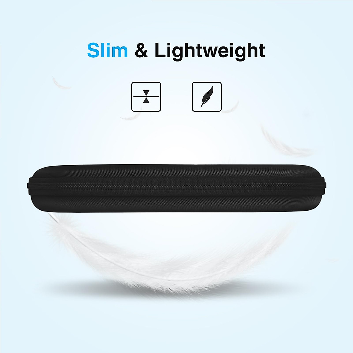 SKYREH Stethoscope Hard Case, Shockproof Slim Travel Storage Bag for 3M Littmann Classic III, 3M Littmann Cardiology IV, Lightweight II S.E, Omron, ADC, MDF Acoustica Stethoscope (Black)