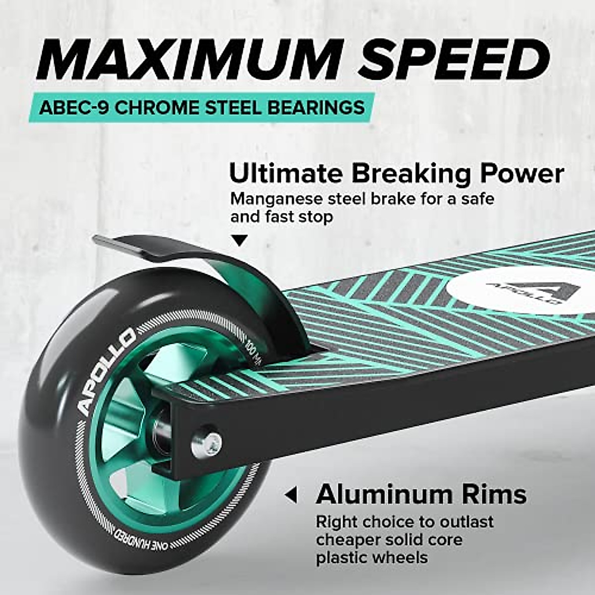 APOLLO Pro Scooter Genius Pro 4.0 - Trick Scooter for Teens & Adults - Pro Scooters for Kids, Freestyle Pro Scooter, Trick Scooters for Teens 12 Years and up, 220 LBS