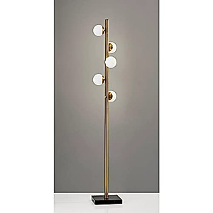 Adesso 4272-21 Doppler LED Tree Lamp, 65 in., 5 x 3W G9 LED, Antique Brass Finish, 1 Floor Lamp