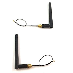 CENXIFJUDZ 433mhz Antenna 3dbi Hotspot rp-Sma Male Connector with ufl ipx to rp-Sma Female Pigtail Antenna Wifi Cable 15cm （pack of 2 ）