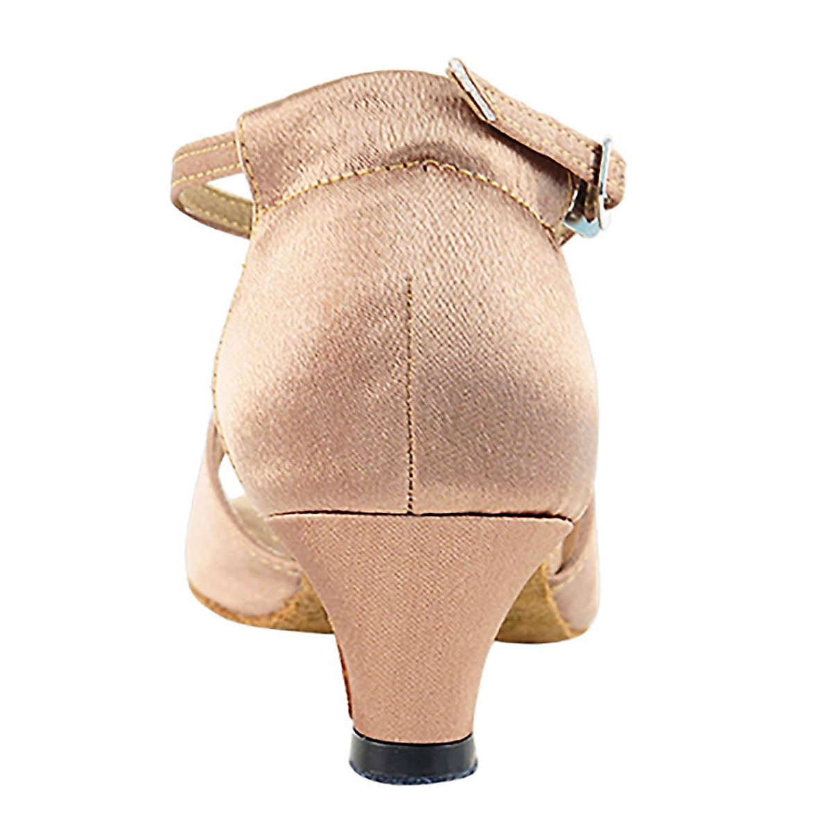 Very Fine Dance Shoes - Ladies Latin, Rhythm, Salsa Ballroom Dance Shoes - 1620-1.3-inch Heel and Foldable Brush Bundle - Brown Satin - 6.5