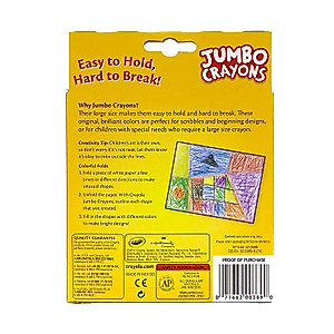 Crayola Jumbo Crayons, 8 Toddler Crayons, Assorted Colors