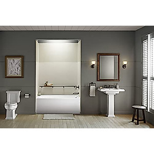 KOHLER K-20202-RA Underscore Rectangle 60-Inch x 32-Inch Alcove Bath with Integral apron, integral flange and right hand drain, White